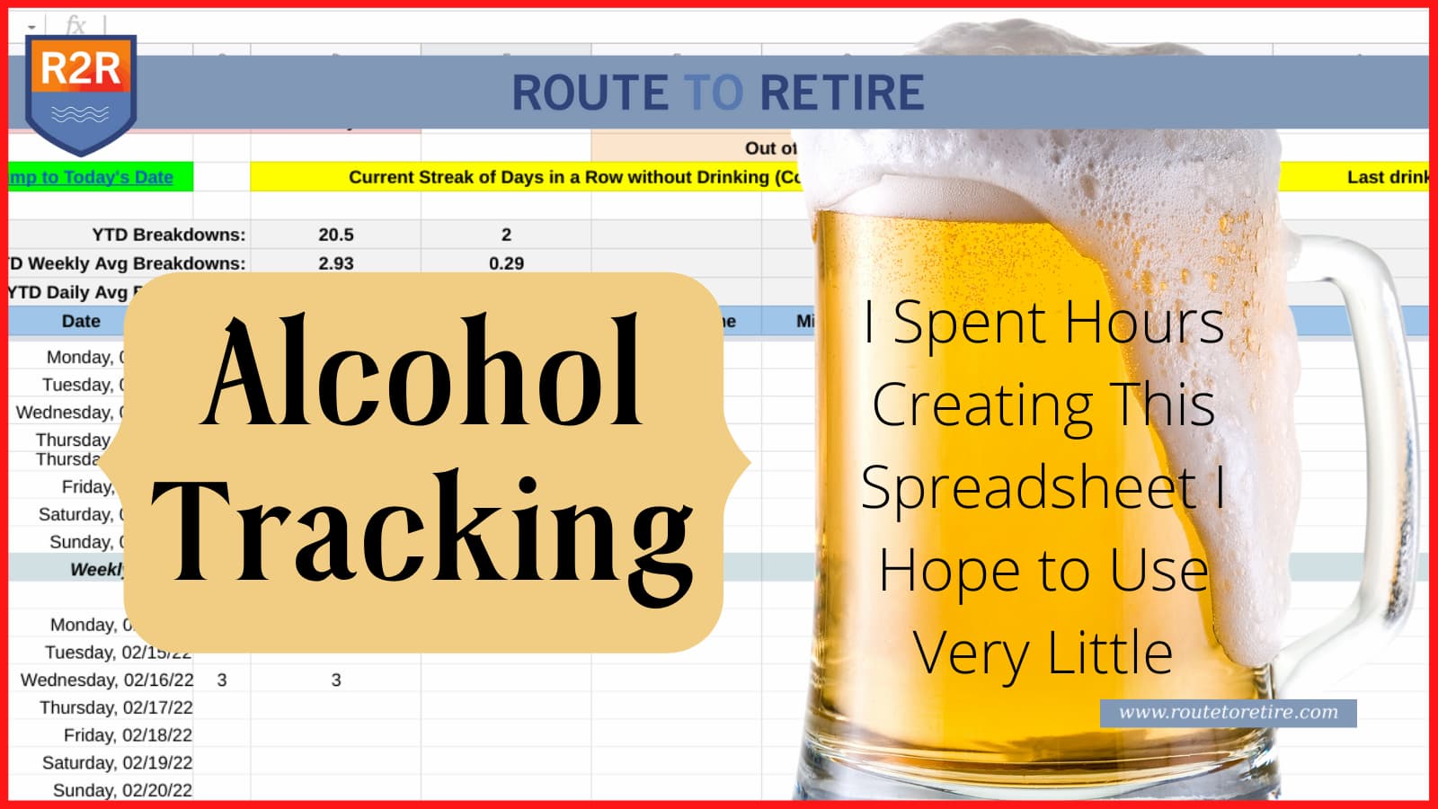 Alcohol Tracking – I Spent Hours Creating This Spreadsheet I Hope to ...