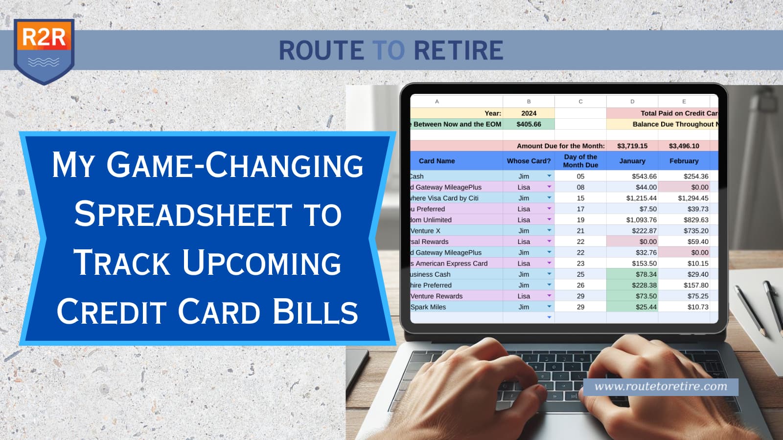 My Game-Changing Spreadsheet to Track Upcoming Credit Card Bills ...